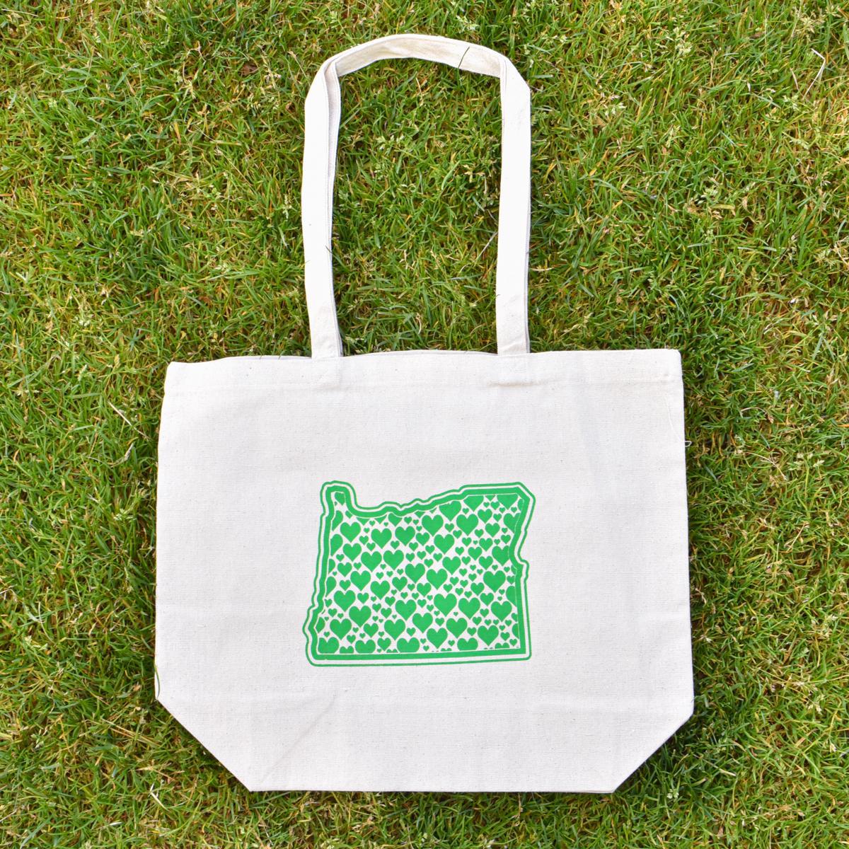 Cascade Provisions Oregon Hearts Tote | Made in Oreogn – Made In Oregon