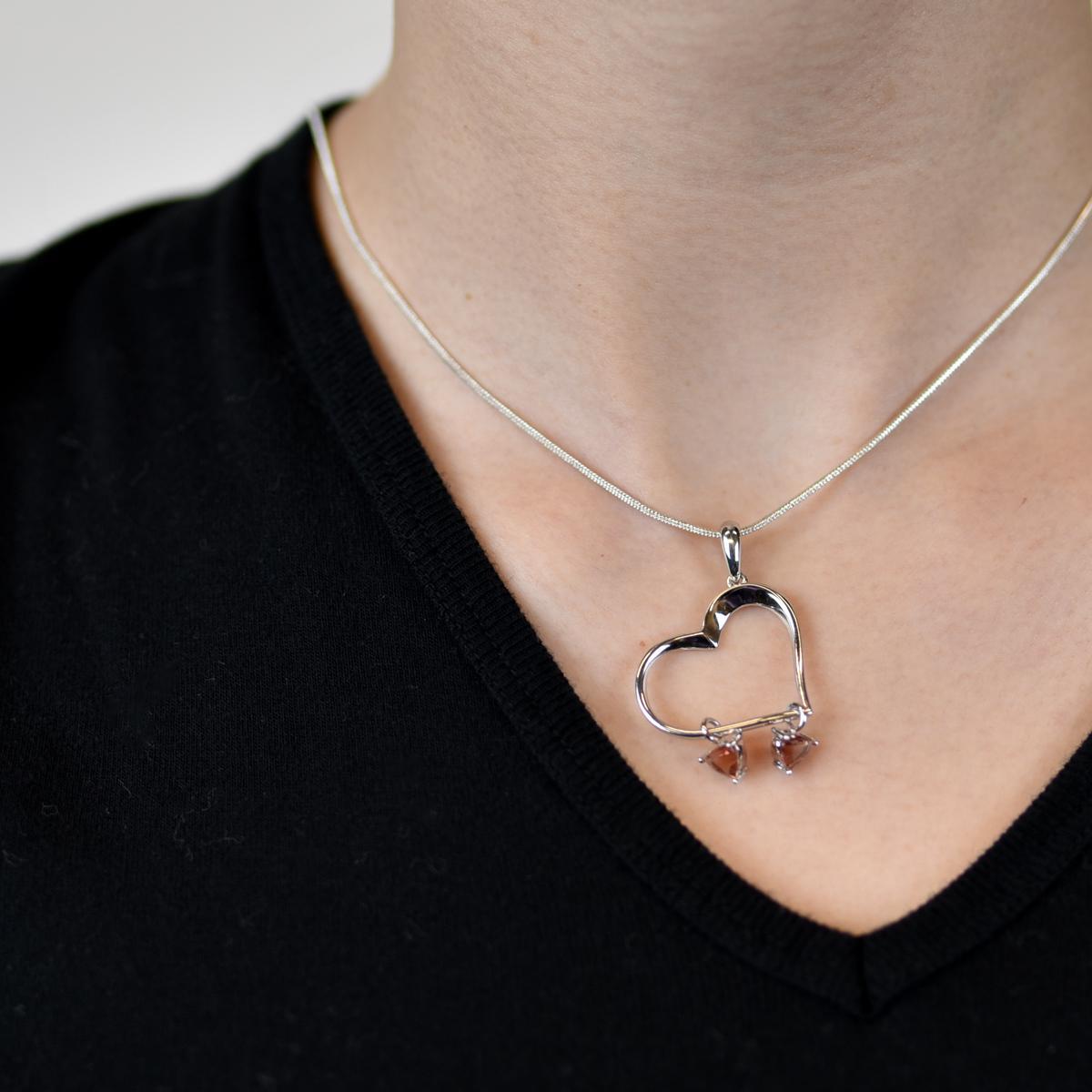 Desert Sun Gems Sunstone Heart Necklace | Made In Oregon