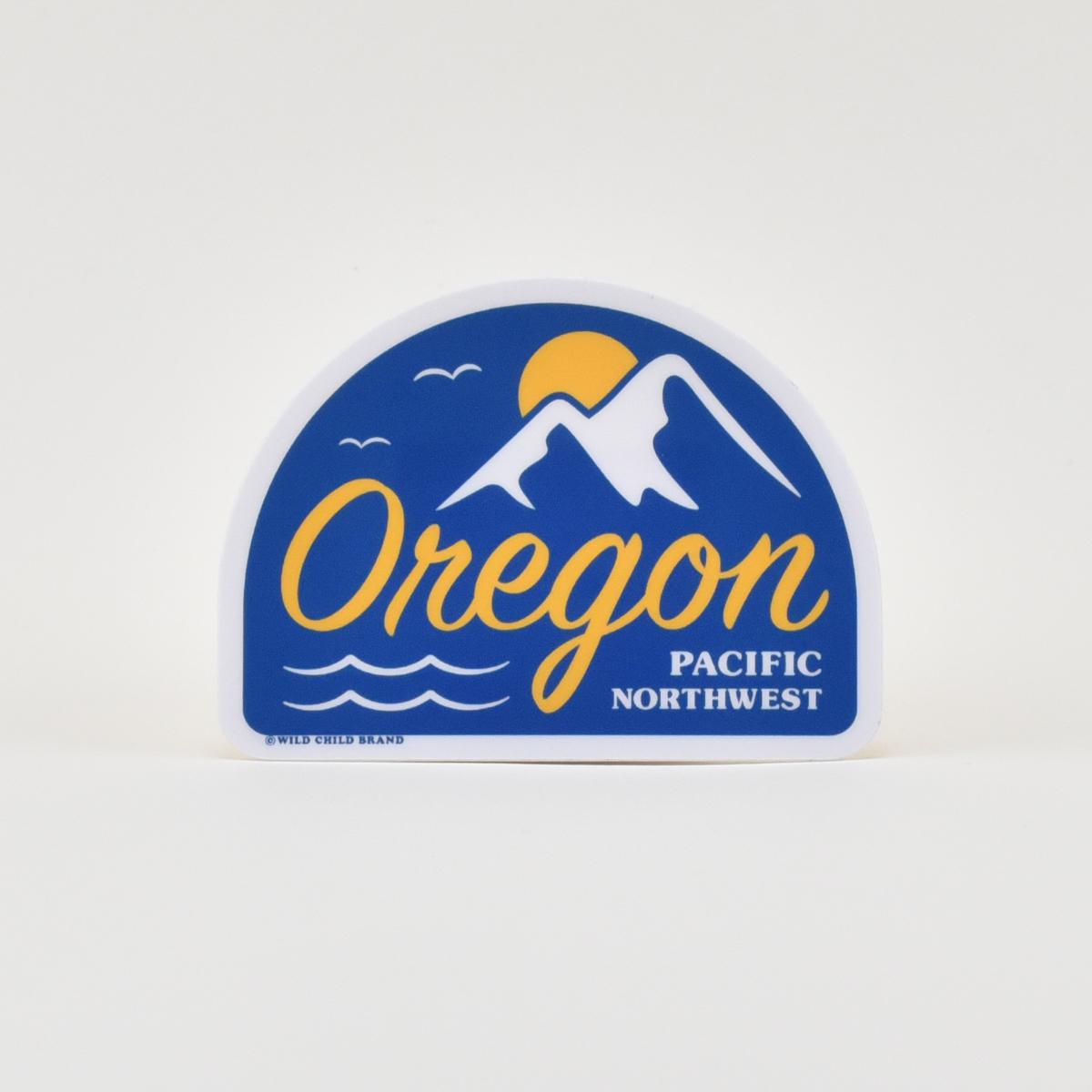 Oregon Mountains & Ocean Sticker – Made In Oregon