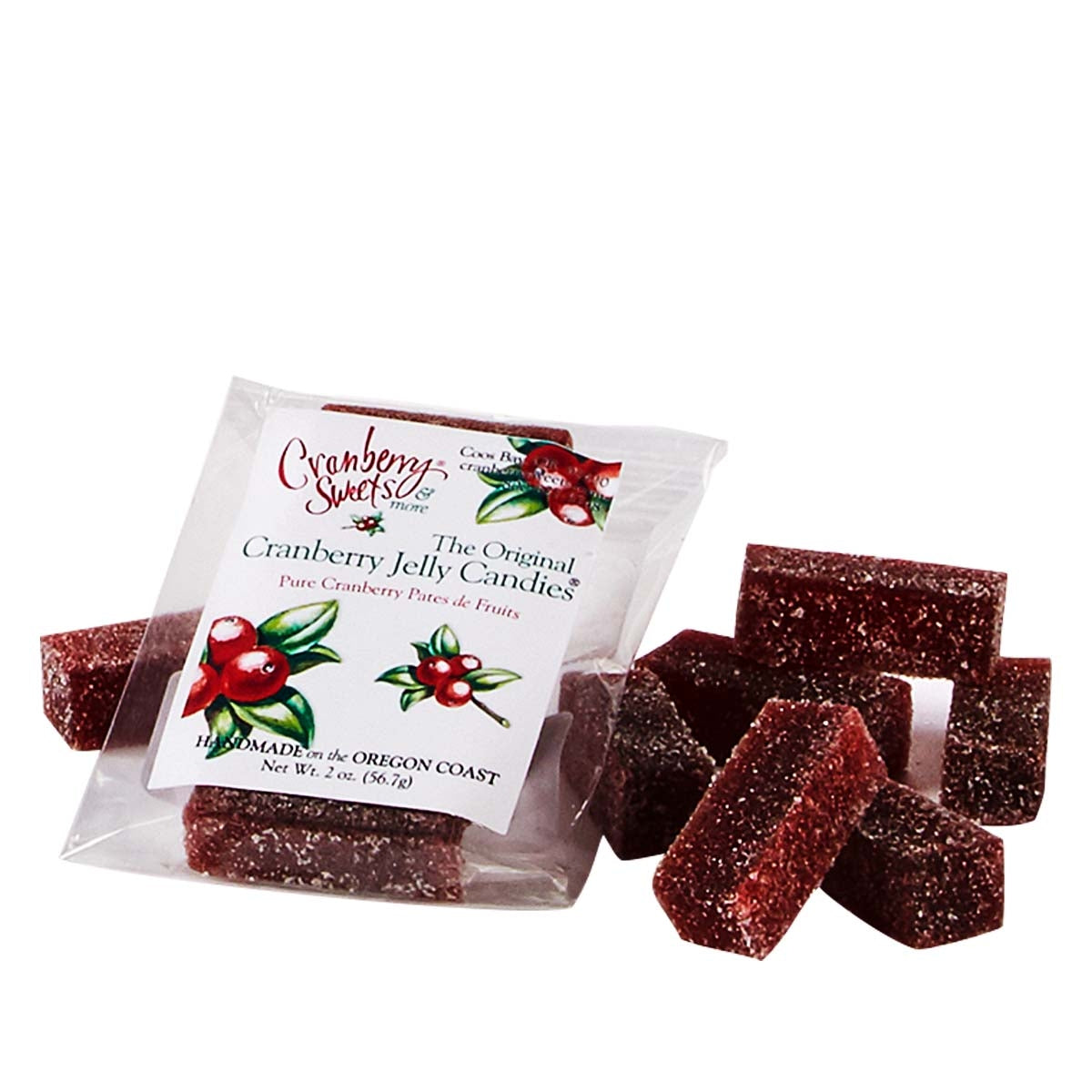 Cranberry Sweets Original Pure Cranberry Jelly Candies, 2oz. | Made in ...